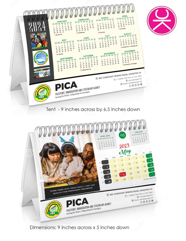 Calendar Design – Desk Spiral – Krystal Cameron Designs